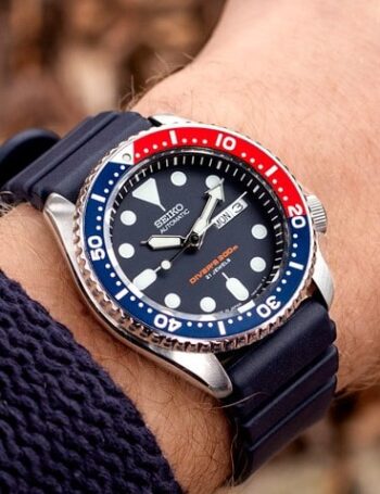 Seiko SKX009J1 Japan Automatic Diver 200m Blue Dial Pepsi Bezel Men's ...