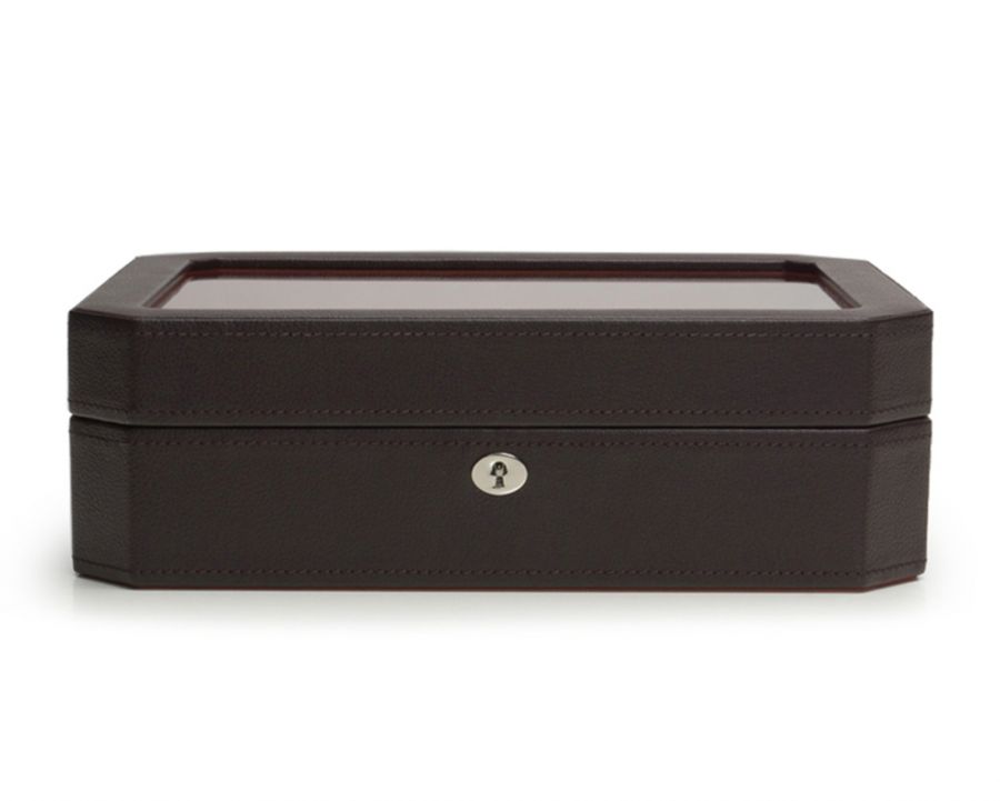 WOLF 10 Piece Watch Box Windsor Brown/Orange 458406 | Royal Tempus