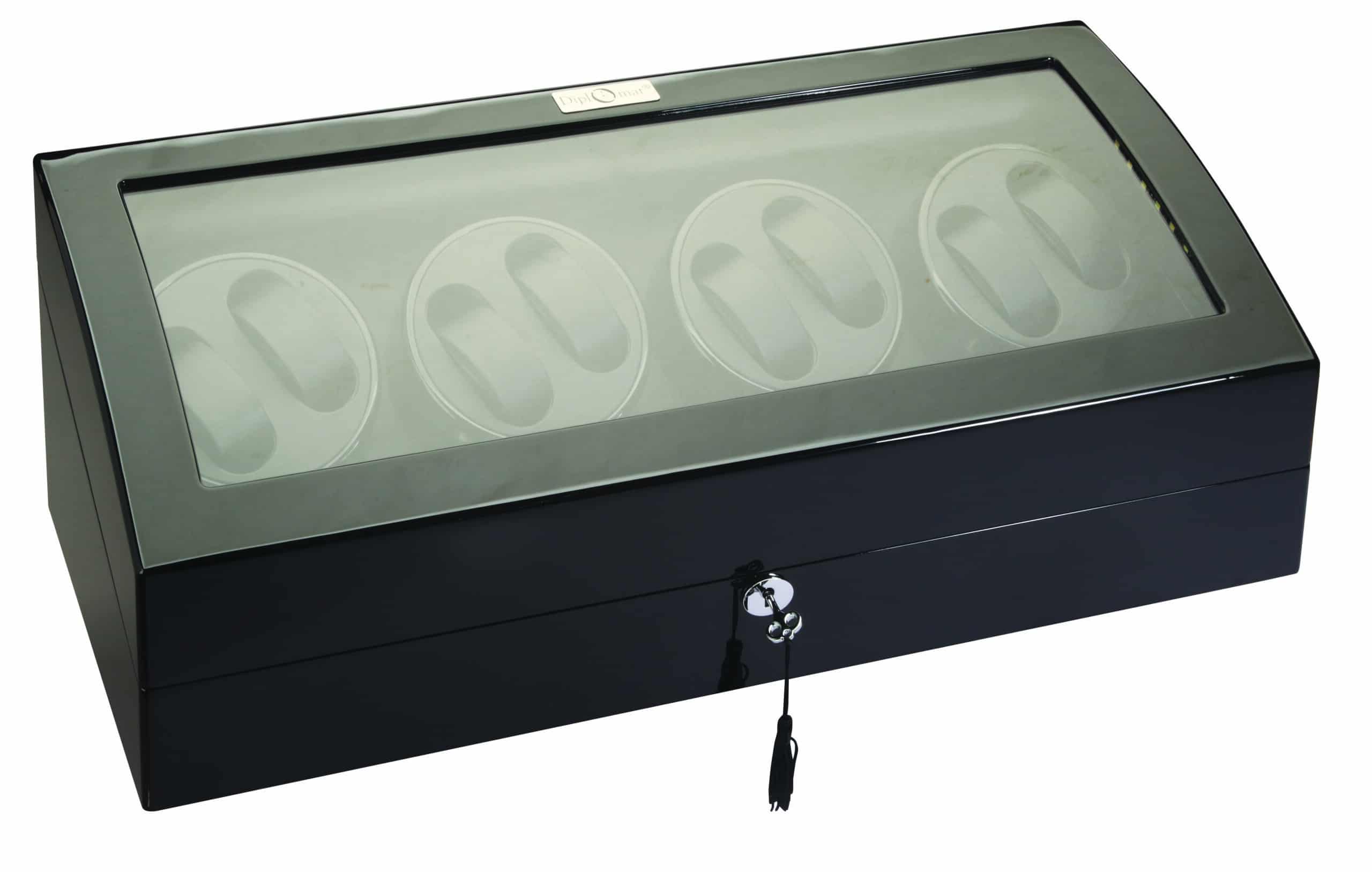 Diplomat 8 Piece Watch Winder Phantom Black 34-514 | Royal Tempus