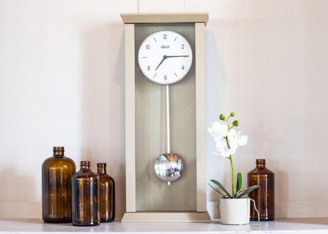 Hermle Wall Clock Arden Quartz Pendulum Tan 71002U62200 | Royal Tempus