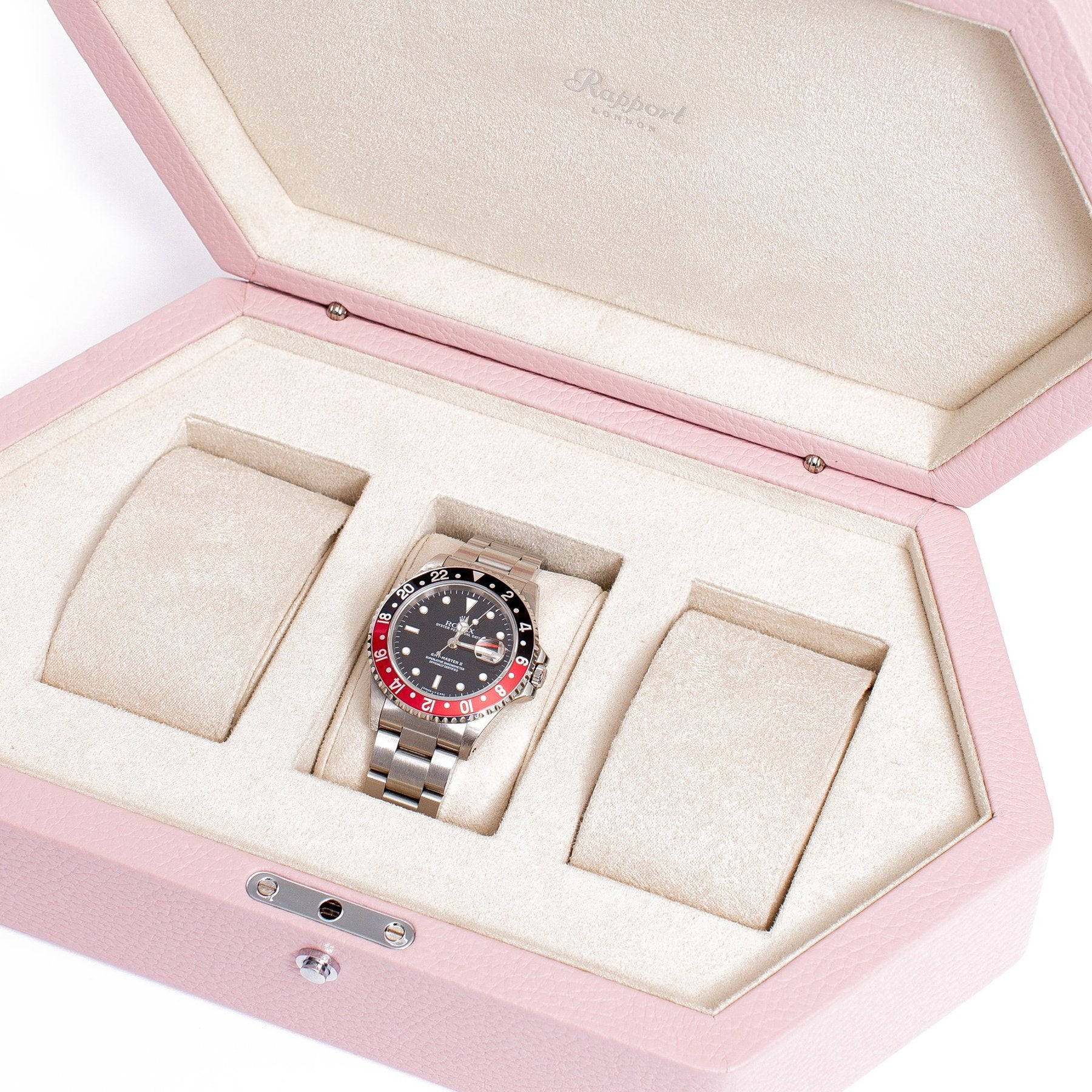 Rapport 3 Piece Watch Box Portobello Ice Cream Pink TA40 | Royal Tempus