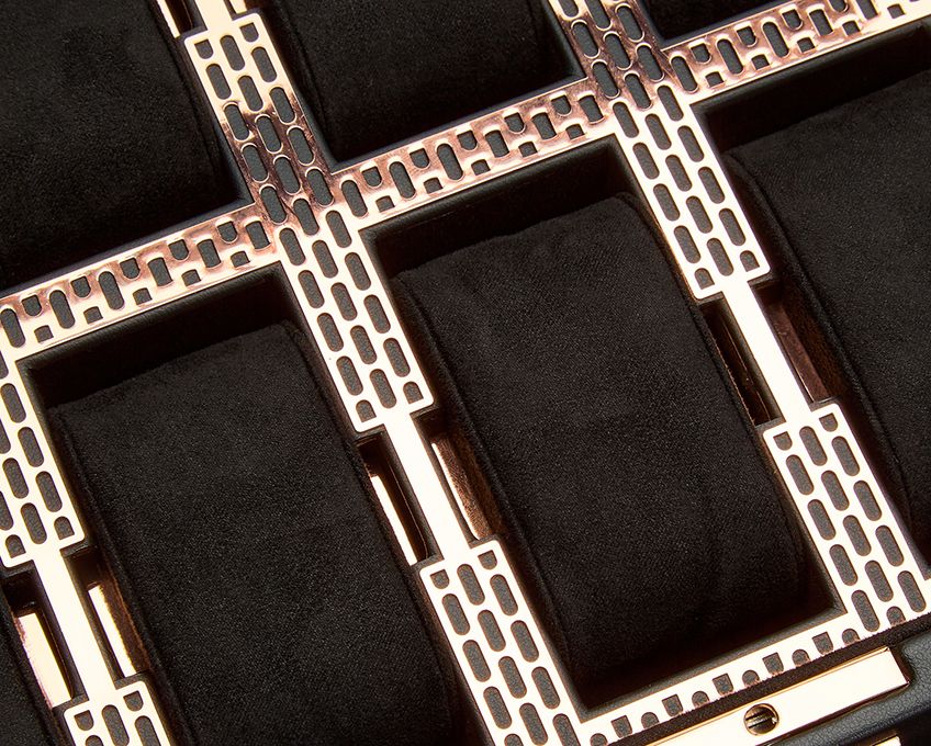 WOLF 10 Piece Watch Box with Drawer Axis Cooper 488216 | Royal Tempus