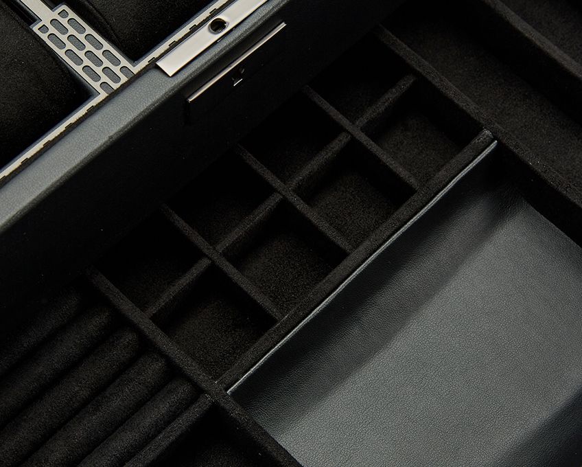 WOLF 10 Piece Watch Box with Drawer Axis Powder Coat 488203 | Royal Tempus