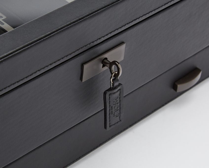 WOLF 10 Piece Watch Box with Drawer Axis Powder Coat 488203 | Royal Tempus