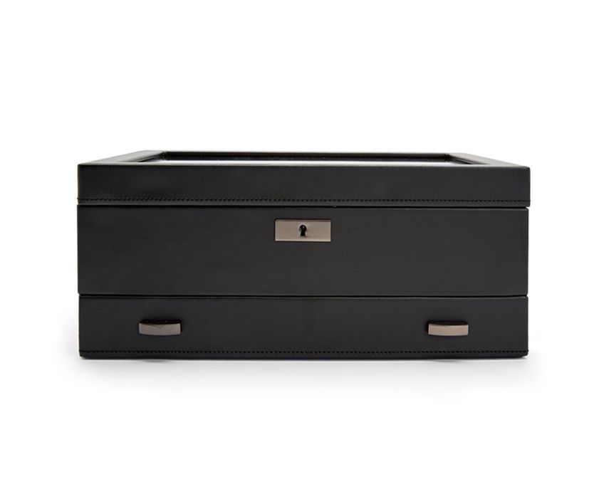 WOLF 10 Piece Watch Box with Drawer Axis Powder Coat 488203 | Royal Tempus