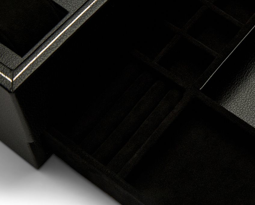 WOLF 10 Piece Watch Box with Drawer British Racing Black 792802 | Royal ...