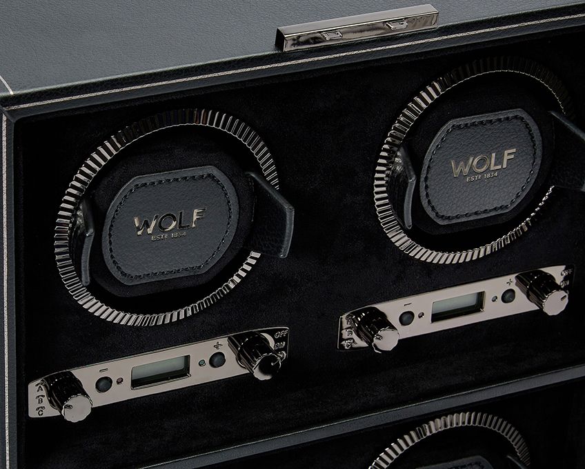 WOLF 4 Piece Watch Winder British Racing Black 793002 | Royal Tempus